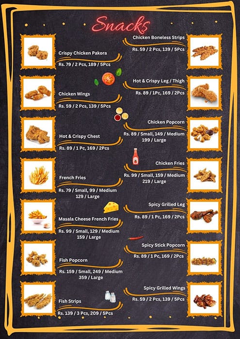 Menu of QFC - Quirky Fried Chicken, Konnagar, Kolkata