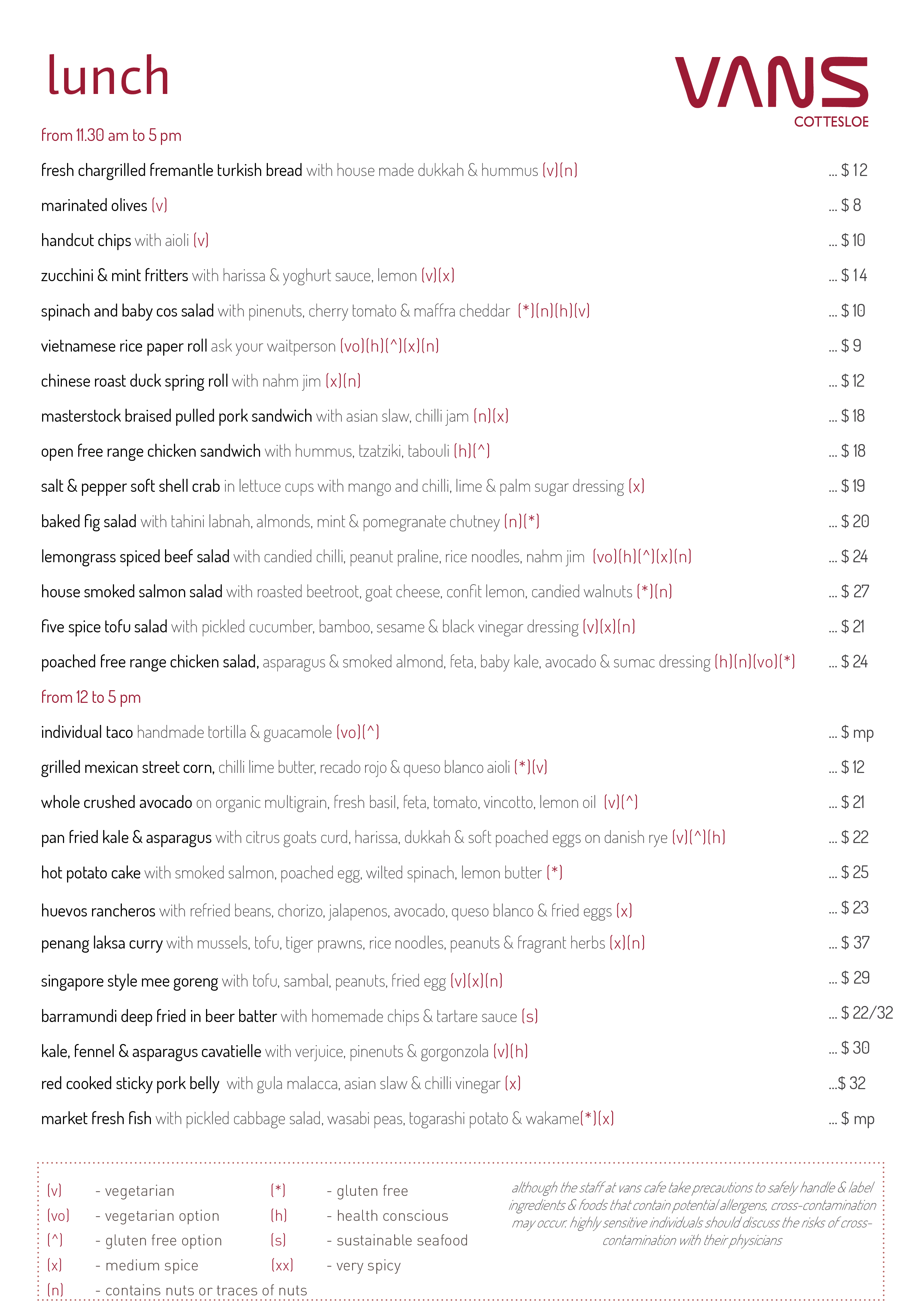 Vans Cafe, Cottesloe, Perth - Urbanspoon/Zomato