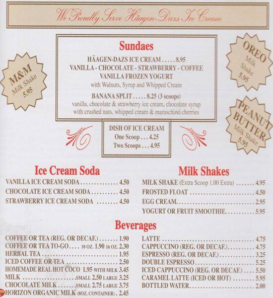 Menu at Cross Bay Diner restaurant, New York City, 160-31 Cross Bay Blvd
