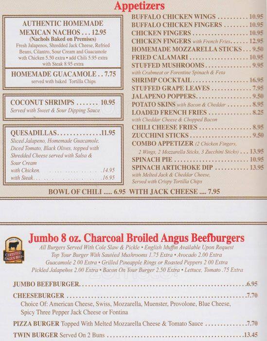Menu at Cross Bay Diner restaurant, New York City, 160-31 Cross Bay Blvd