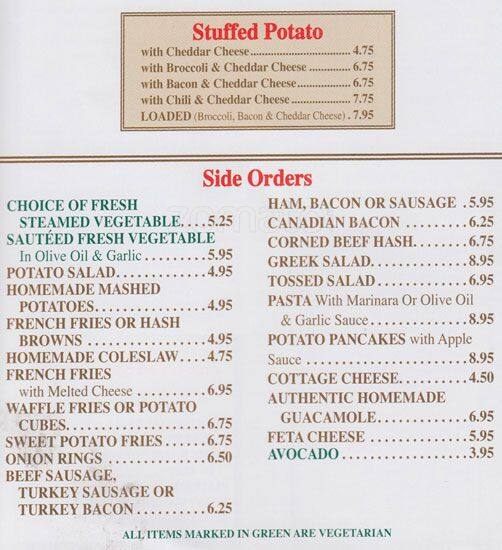 Menu at Cross Bay Diner restaurant, New York City, 160-31 Cross Bay Blvd