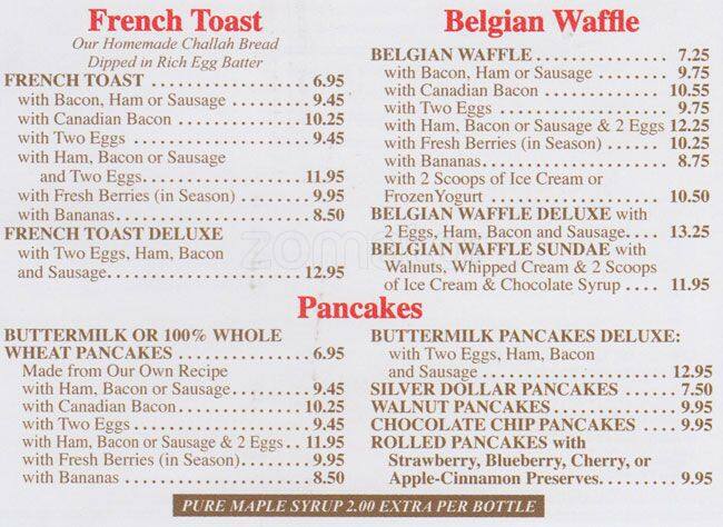 Menu at Cross Bay Diner restaurant, New York City, 160-31 Cross Bay Blvd
