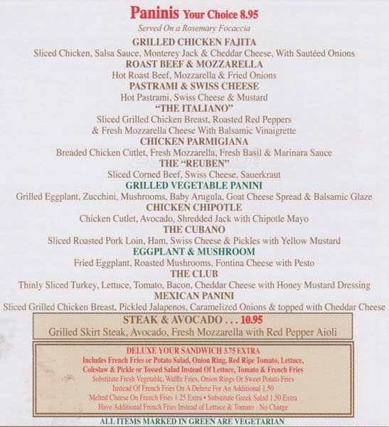 Menu at Cross Bay Diner restaurant, New York City, 160-31 Cross Bay Blvd
