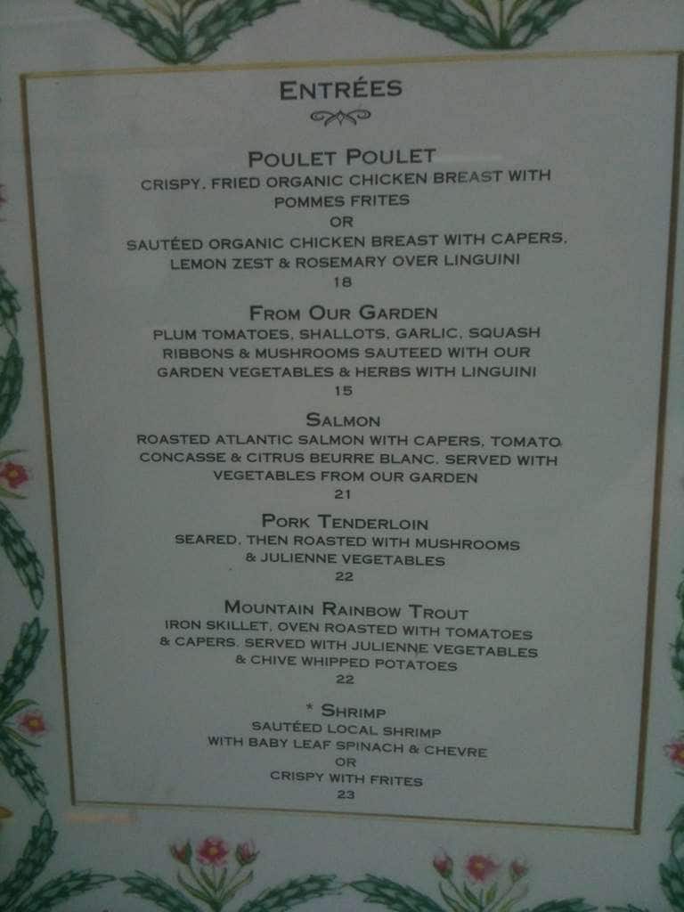 Le Clos Menu, Menu for Le Clos, Fernandina Beach, Jacksonville ...