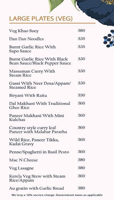Menu at Butterfly High, Thane