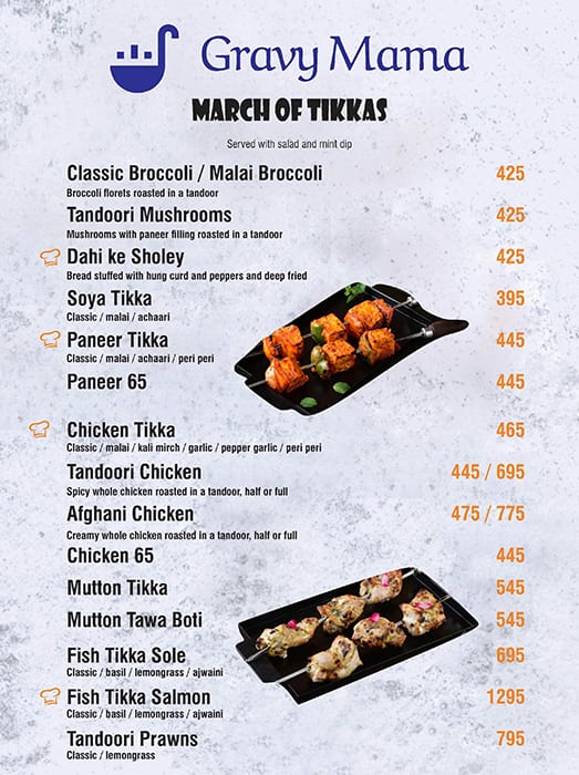Menu of Gravy Mama, Sector 18, Noida