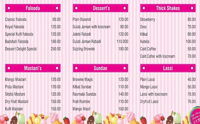 Menu of Dessert Delights, Pimpri, Pune