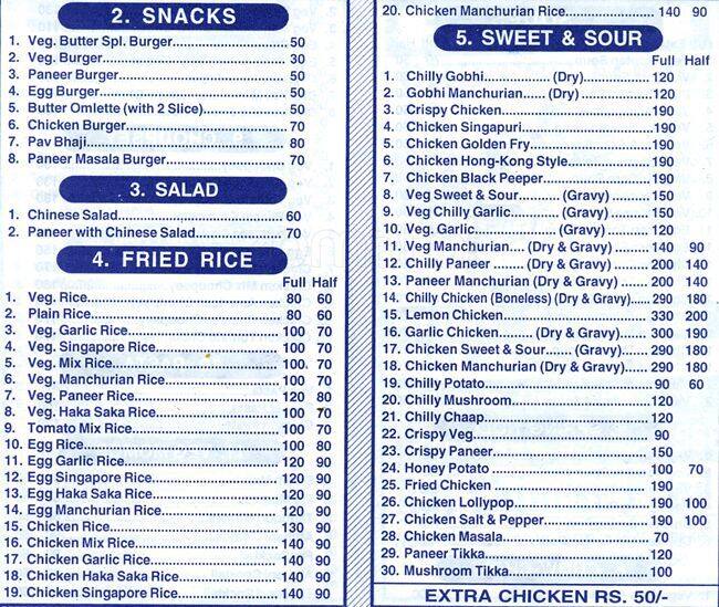Raj Chinese Food Menu, Menu for Raj Chinese Food, Shalimar Bagh, New ...