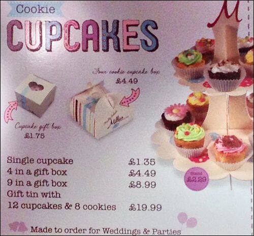 Menu at Millie's Cookies desserts, Edinburgh, Edinburgh Waverley Station