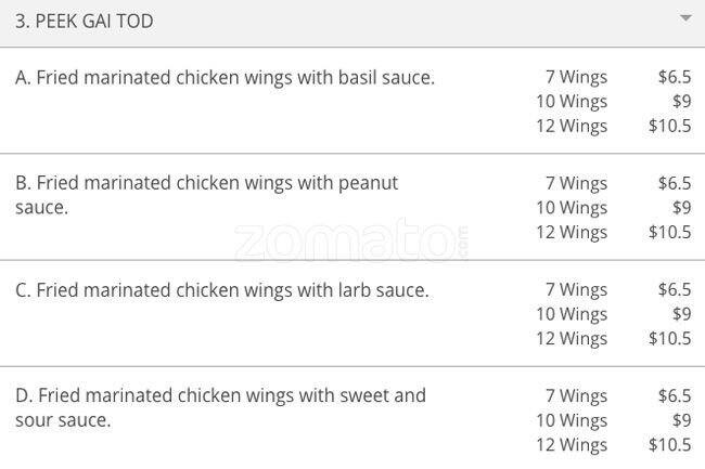 Menu at Mee-Sen Thai Eatery pub & bar, Portland