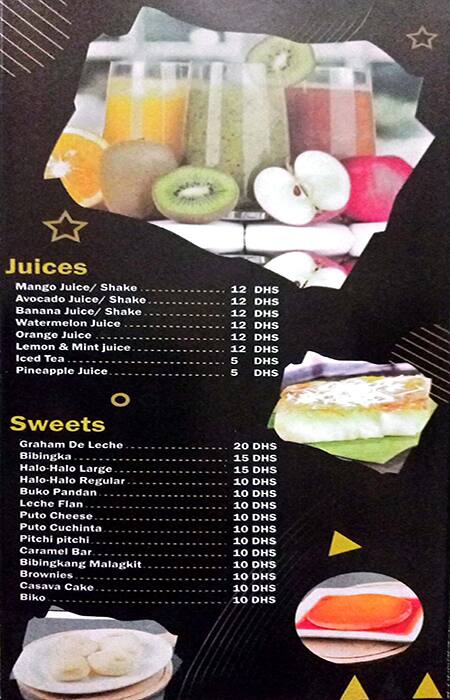 Menu of Satwa Inasal Restaurant, Al Hudaiba and Around, Dubai