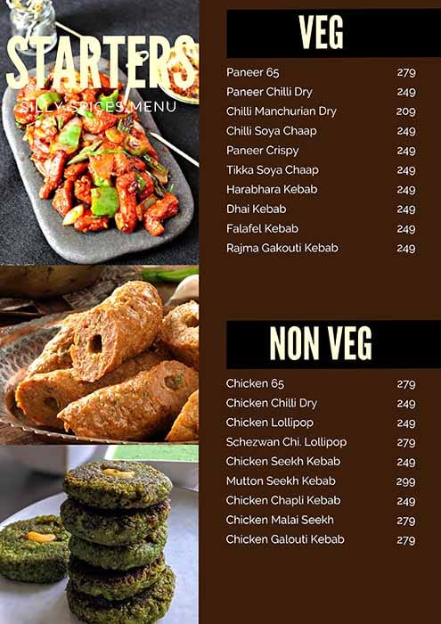 Menu of Silly Spices - Curries & More, Nerul, Navi Mumbai