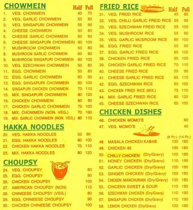 King's Chinese Point Menu - Zomato