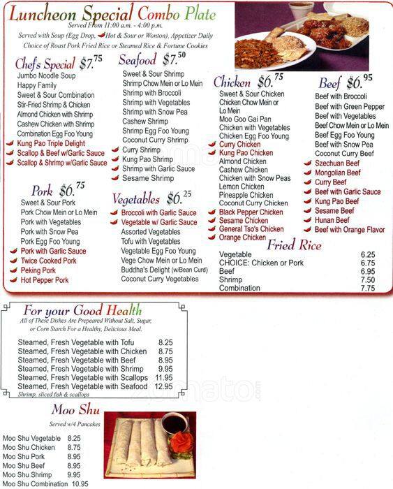 Menu at Royal Wok pub & bar, Longmont, Main St