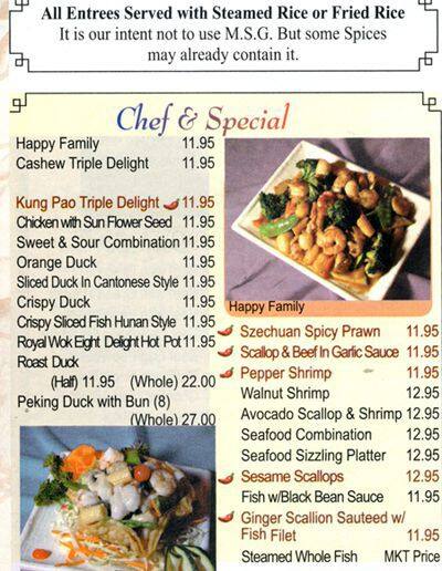 Menu at Royal Wok pub & bar, Longmont, Main St