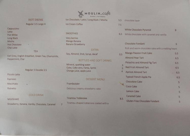 Moulin Cafe Menu, Menu for Moulin Cafe, Petersham, Sydney - Urbanspoon ...