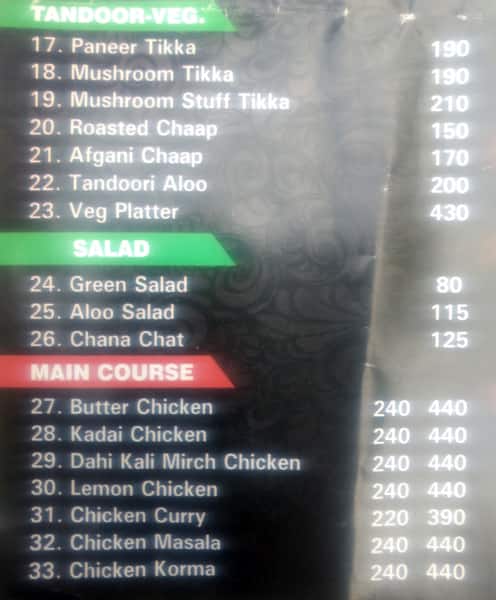 Menu at The Taste Factory, Faridabad