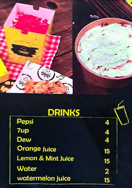 Menu at Shawarma vibes restaurant, Sharjah