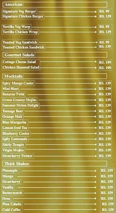 Menu at One Step Restaurant, Jamshedpur
