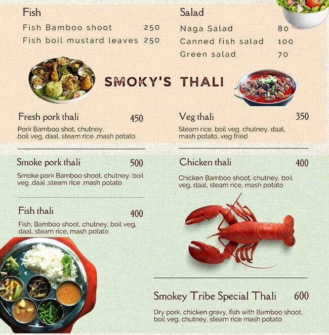 Menu at The Smoky Tribe, Ahmedabad