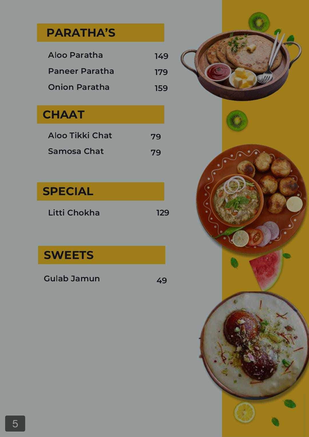 Menu of Misty’s Cafe, Undri, Pune