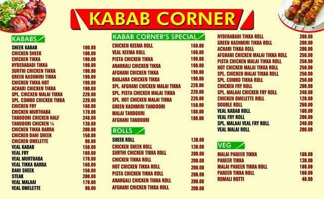 Kabab Corner, Egmore, Chennai - Restaurant - Zomato