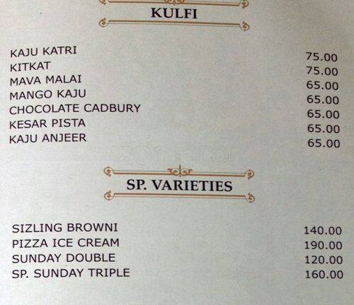 Menu at Fun Point, Surat, 86/A