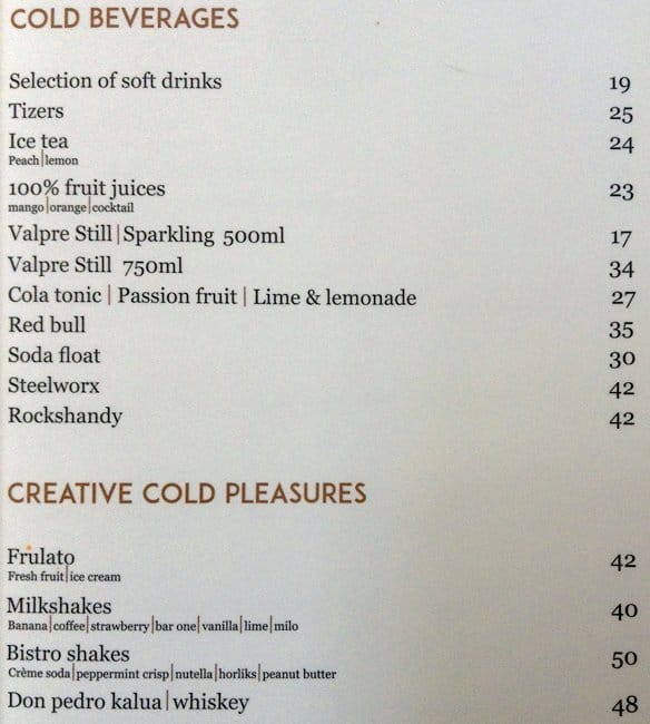 Menu at @ The Bistro Rynfield BBQ, Benoni