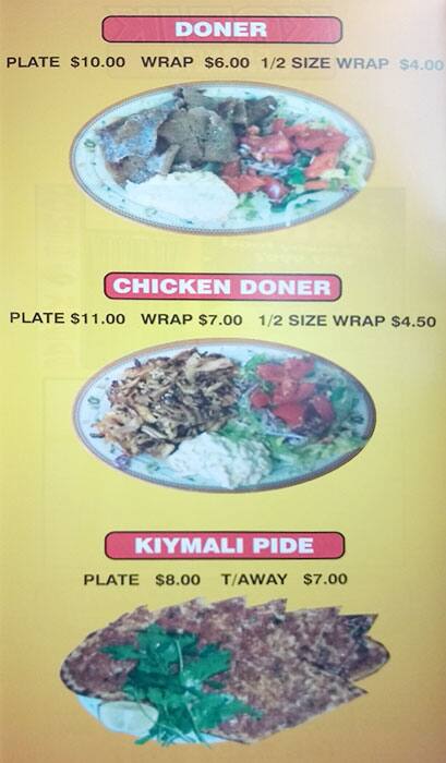 Menu at Katik Turkish Take Away fast food, Campbellfield