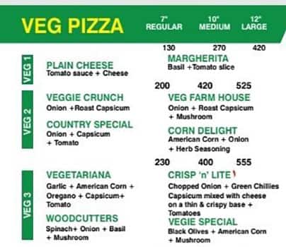 Menu of A Square Pizza, Manpada, Thane West, Thane