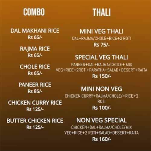 Menu at Charcha, Faridabad