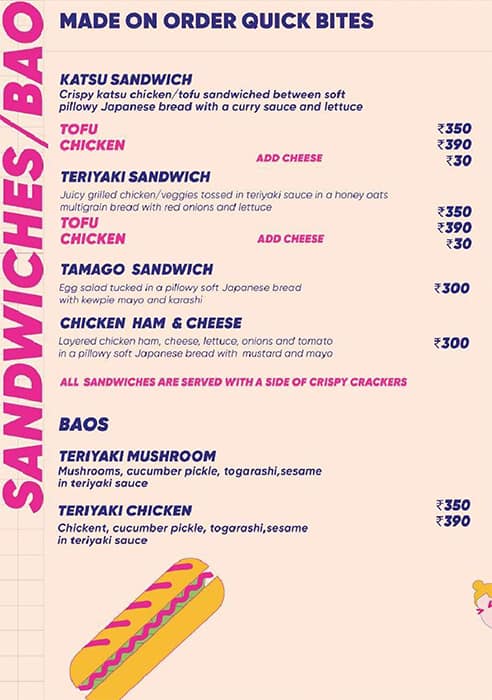 Menu at Harajuku Tokyo Cafe, Gurugram, Ambience Mall 3