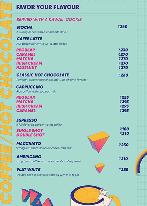 Menu at Harajuku Tokyo Cafe, Gurugram, Ambience Mall 3