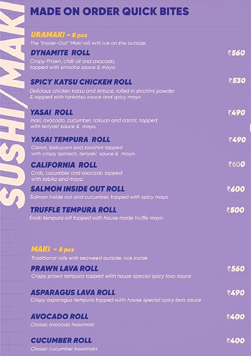 Menu at Harajuku Tokyo Cafe, Gurugram, Ambience Mall 3