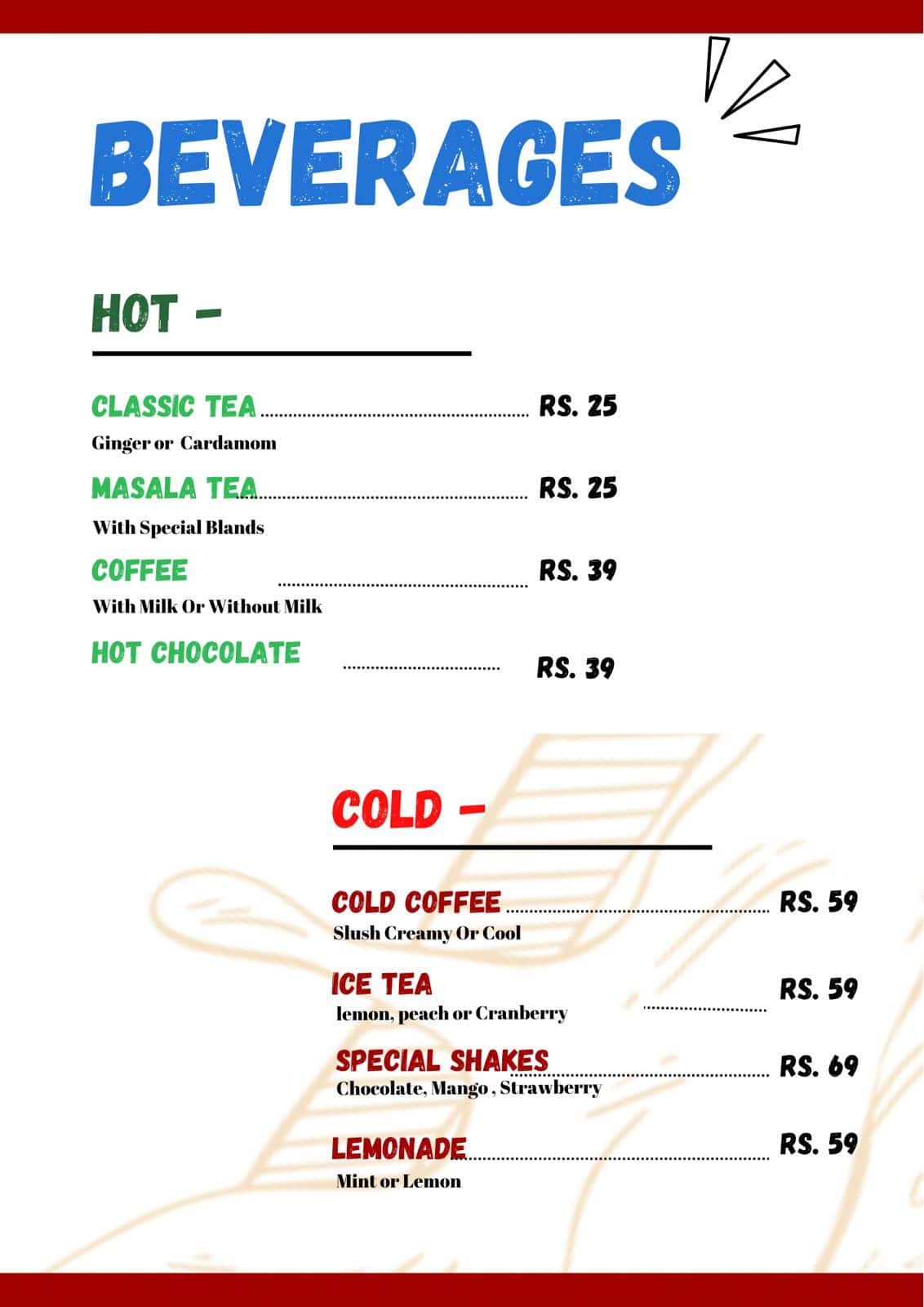 Menu of Burger 1st, Munirka, New Delhi