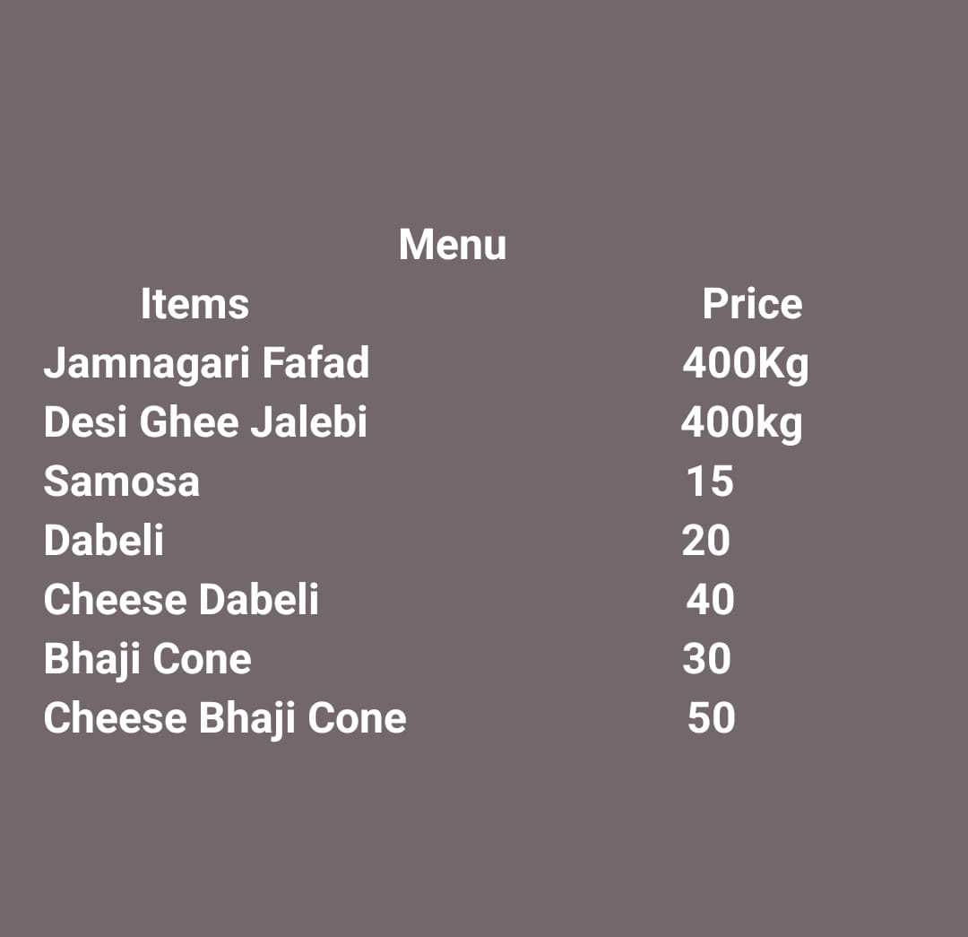 Menu of Shree Krishna Dry Fruits, Sweets & Farsan, Mulund West, Mumbai