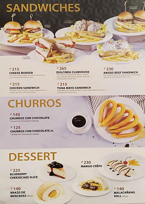 Menu at Dulcinea Pasteleria desserts, Makati, 33