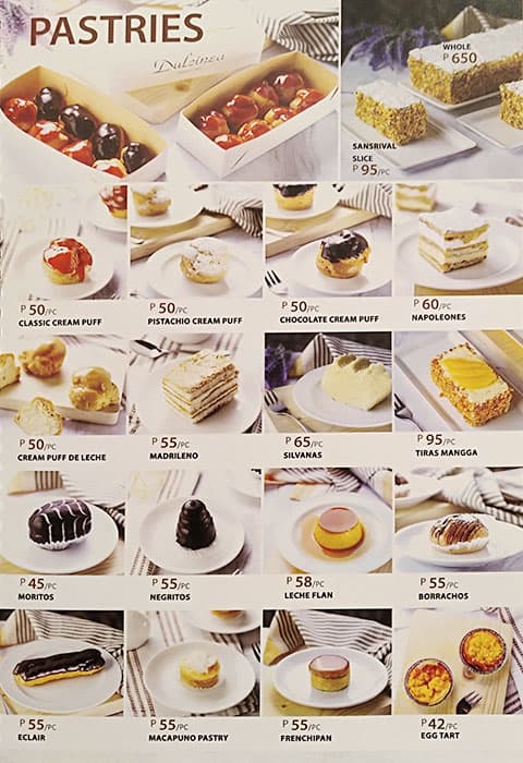 Carta de Dulcinea Restaurant, Makati, Level 1 Greenbelt 5