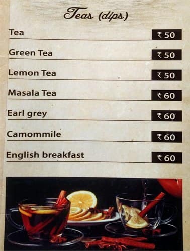 Menu at The Port Cafe, Chennai, 72