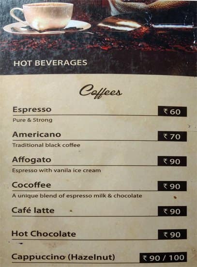Menu at The Port Cafe, Chennai, 72
