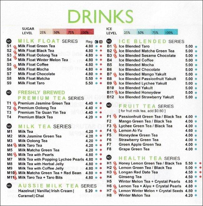 Taro Taro Menu, Menu for Taro Taro, Victoria Park, Perth - Urbanspoon ...