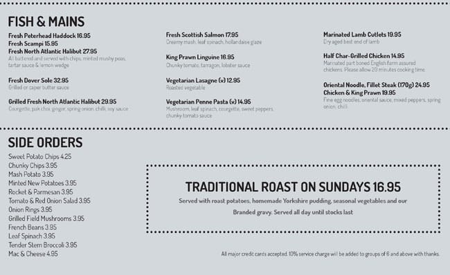 Menu at Branded restaurant, Sevenoaks