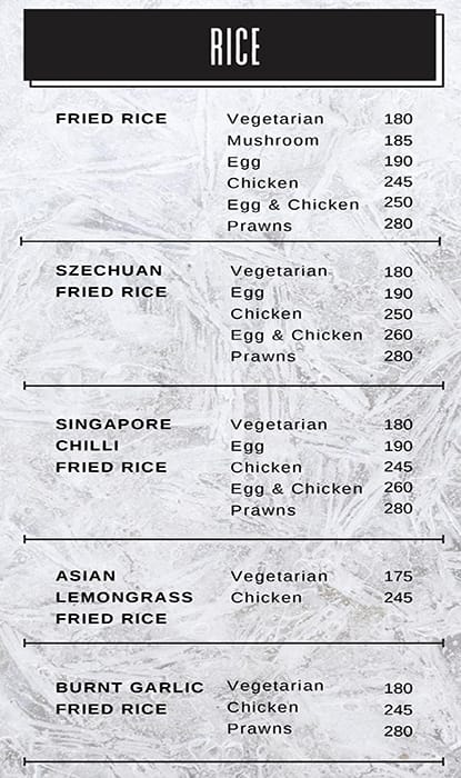 Menu at Asian Bites, Bengaluru, Unit 6