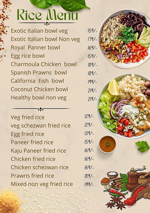 Menu at THE N CAFE, Hyderabad