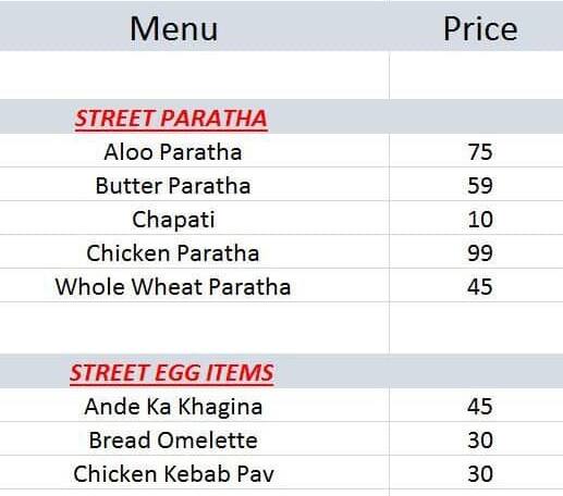 Menu of The Daily Street Kitchen & More, Mira Road, Mumbai