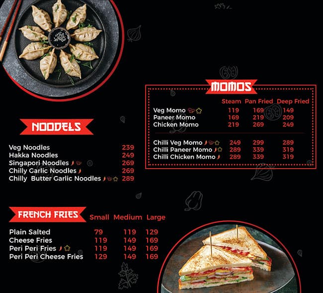 Menu of Momo On Fire, Indirapuram, Ghaziabad