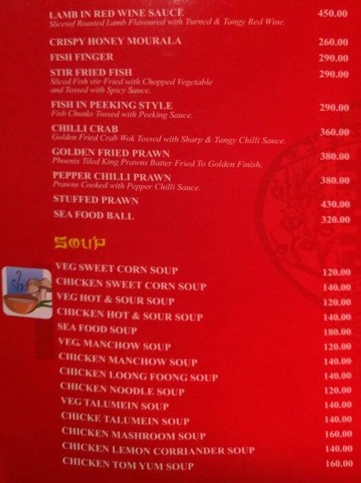 Menu at Indo China Calling, Kolkata, 559