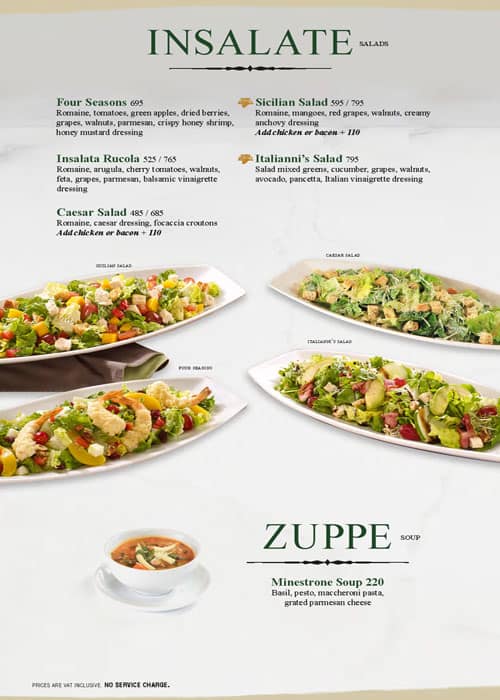 Menu at Italianni's - U.P. Town Center restaurant, Quezon City ...