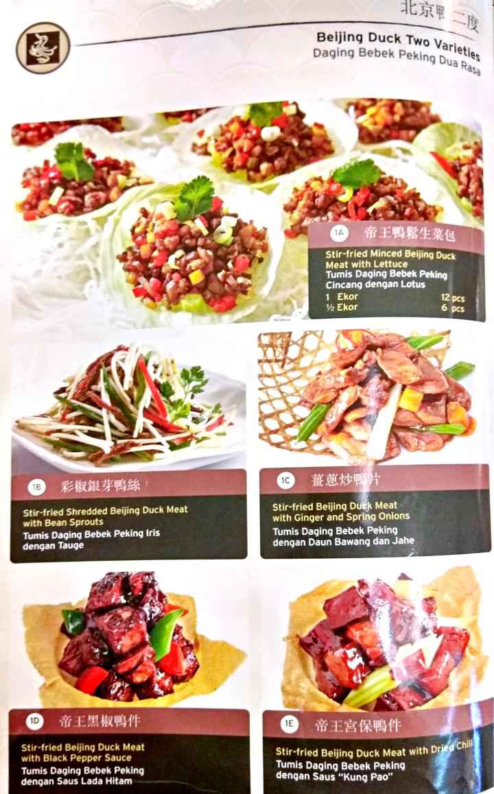 Menu at The Duck King restaurant, South Jakarta, Lippo Mall Kemang 1st ...