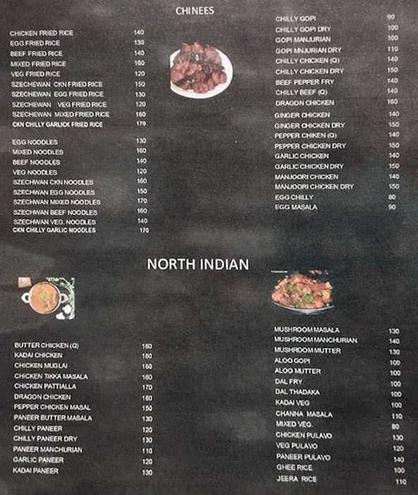 Menu of Alakapuri, Kakkanad, Kochi